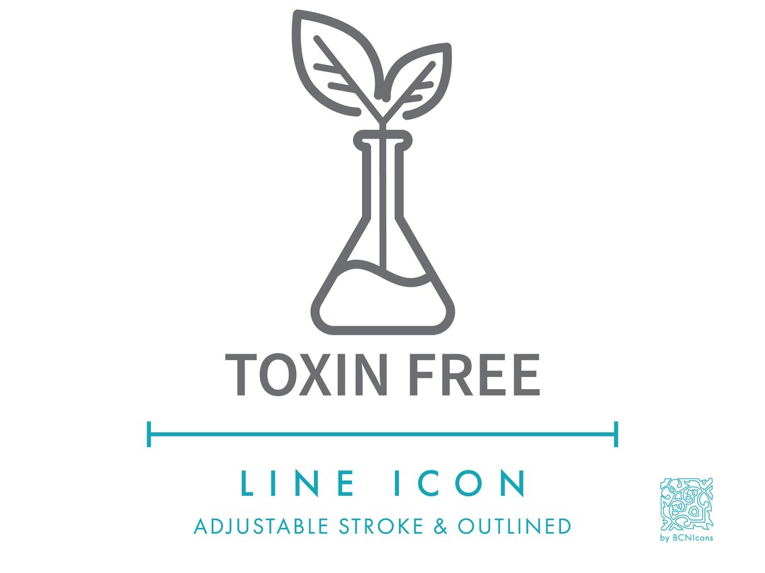 Toxin Free Line Icon SVG, Chemicals Free Eco Friendly Natural Food ...
