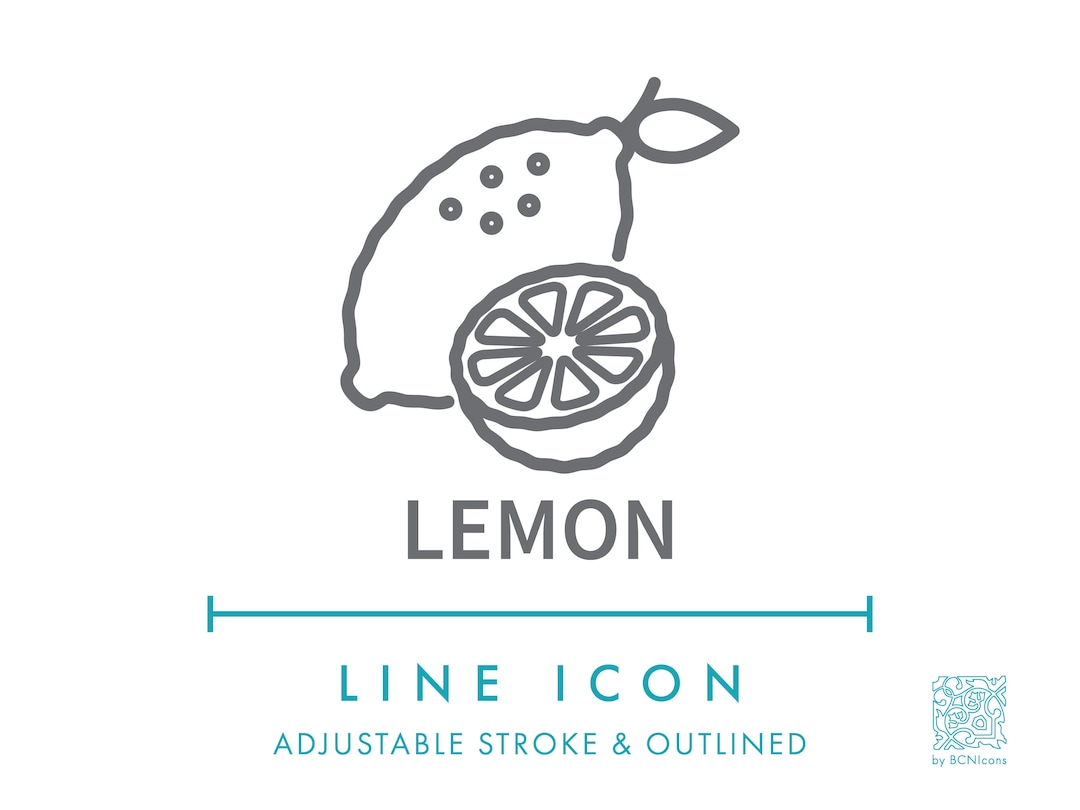 Lemon Fruit Fragrance Line Icon SVG, Lemon Flavor Food Clipart PNG ...