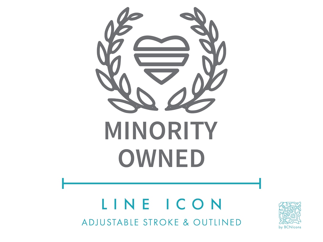Minority Owned Business Line Icon SVG, Minimalist Small Business ...