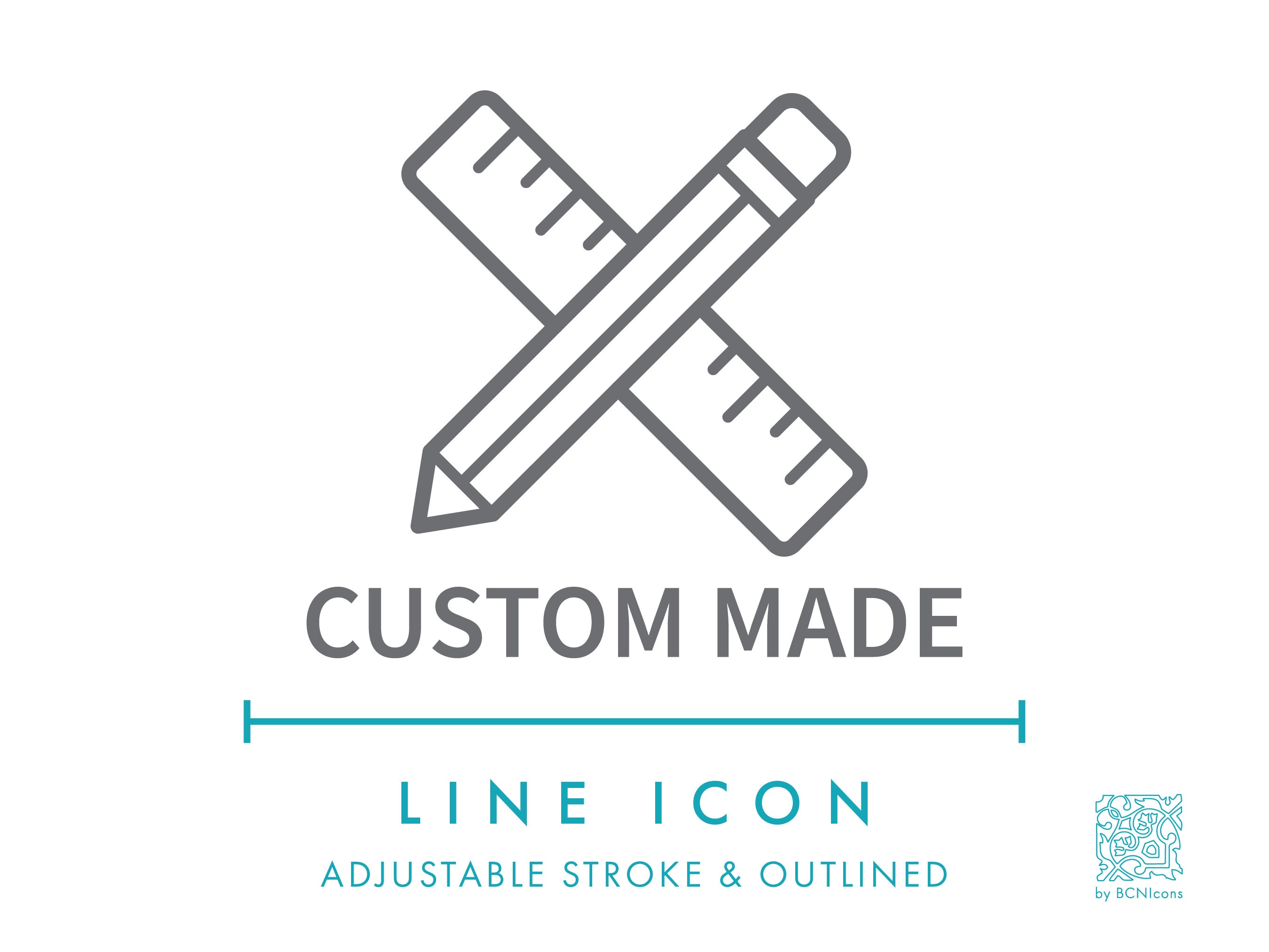 Custom Made Line Icon SVG, Minimalist Made to Order Unique Handmade ...