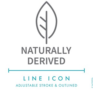 Naturally Derived Line Icon SVG, Minimalist Bio Natural Cosmetics ...