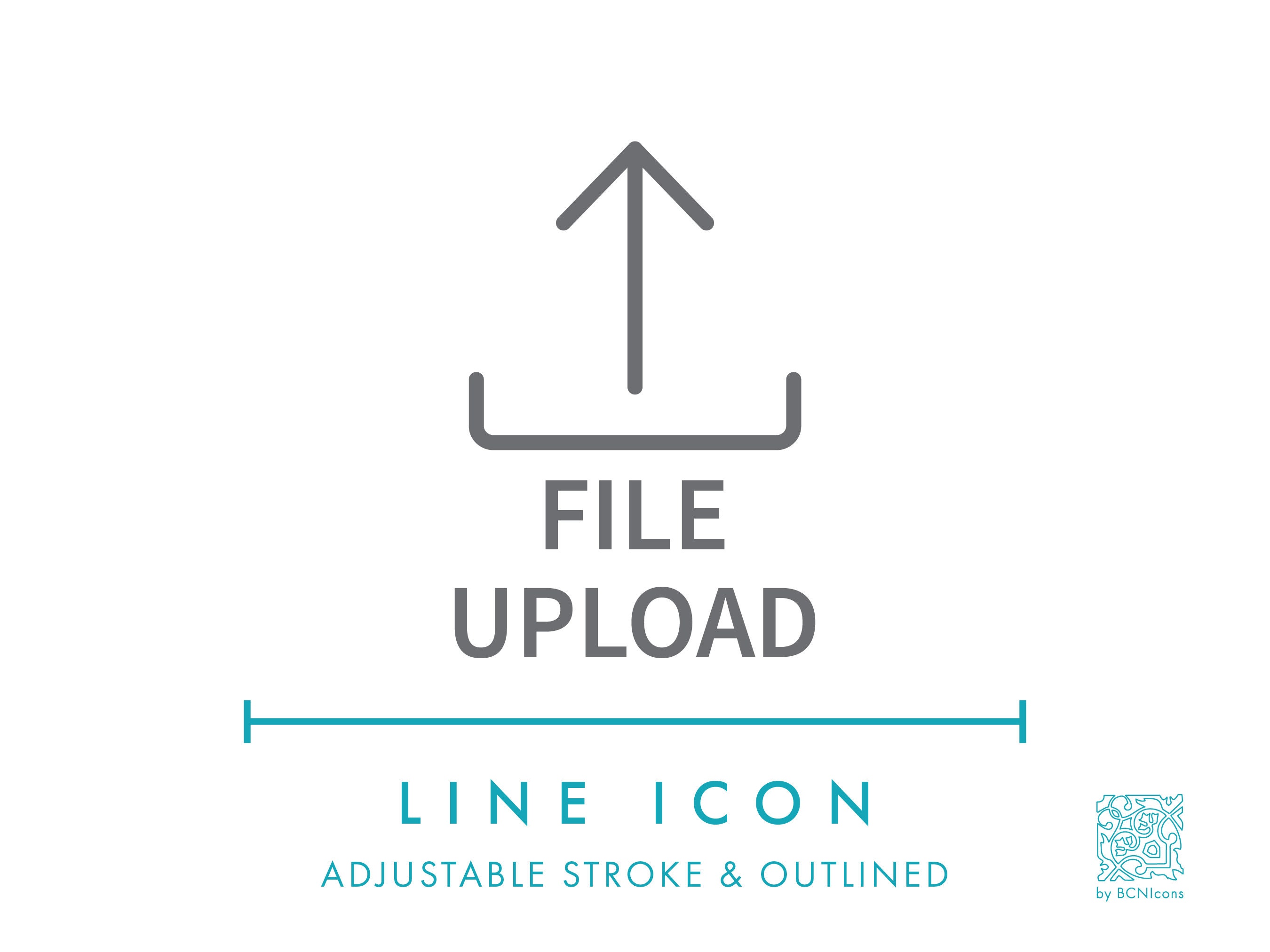 File Upload Ecommerce Line Icon SVG Minimalist Document - Etsy