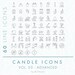 Candle Making Symbols Vol. 03 Advanced Pack Line Icons SVG, Minimalist ...