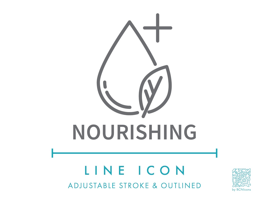 Nourishing Line Icon SVG, Minimalist Skincare Cosmetics Packaging Icon ...