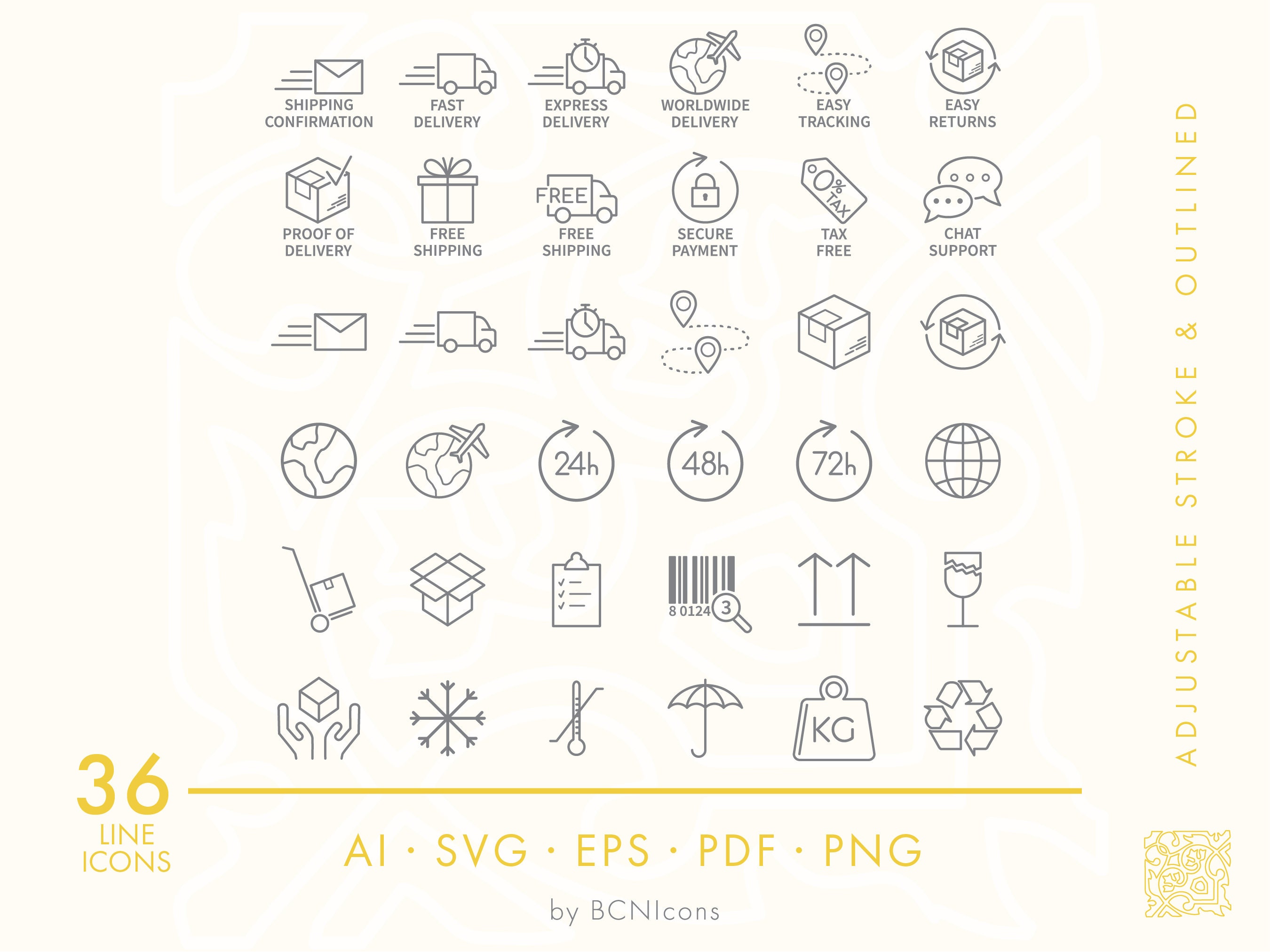 Shipping Symbols Vector
