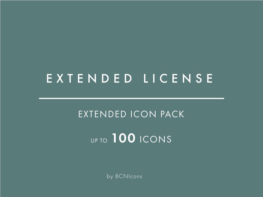 EXTENDED LICENSE: Extended Icon Pack - Etsy