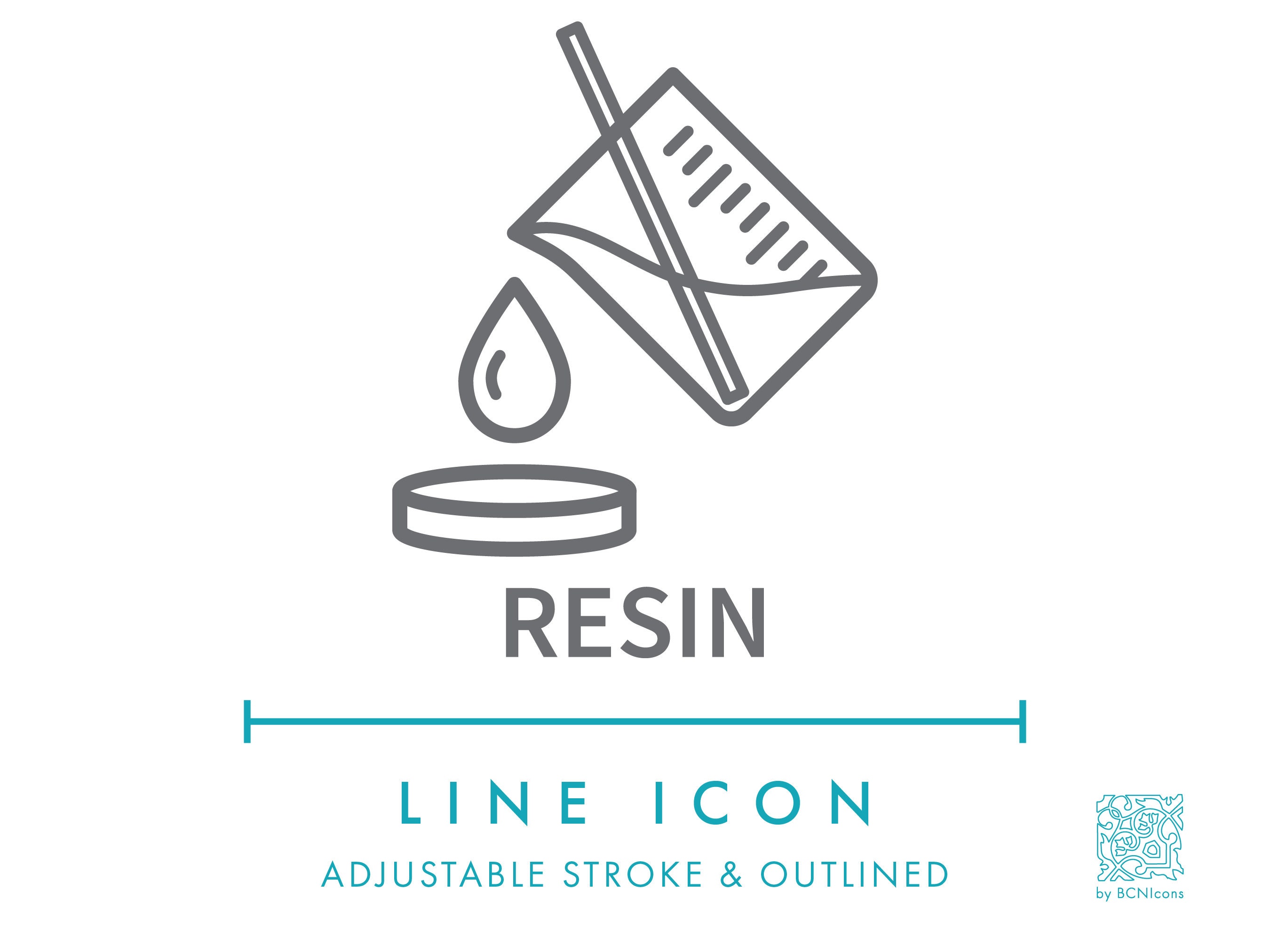 Resin Jewelry Line Icon SVG, Minimalist Polymer Clay Earrings Jewellery ...