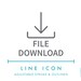 File Download Ecommerce Line Icon SVG, Minimalist Instant Download ...