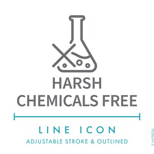 Harsh Chemicals Free Line Icon SVG, Toxins Free Cosmetics Packaging ...