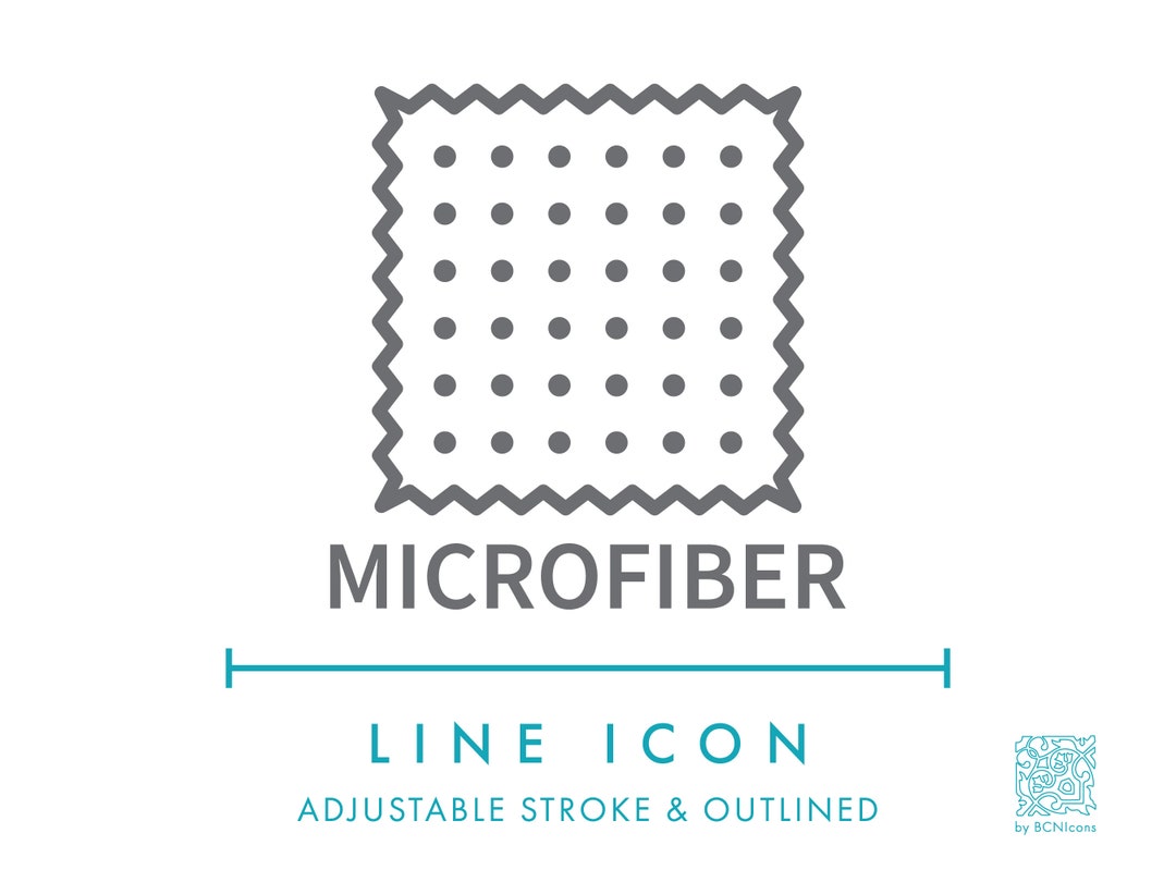 Microfiber Fabric Material Line Icon SVG, Minimalist Synthetic Fiber ...