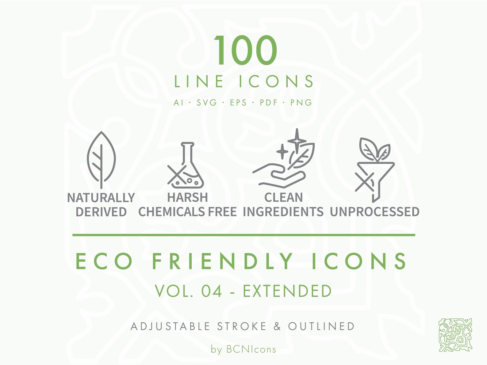 EXTENDED PACK: Eco Friendly Line Icons Set Vol. 05 SVG, Minimalist ...