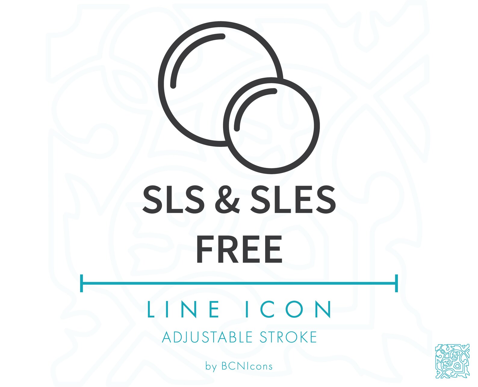 SLS & SLES Free Line Icon SVG Minimalist Natural Hair Product | Etsy