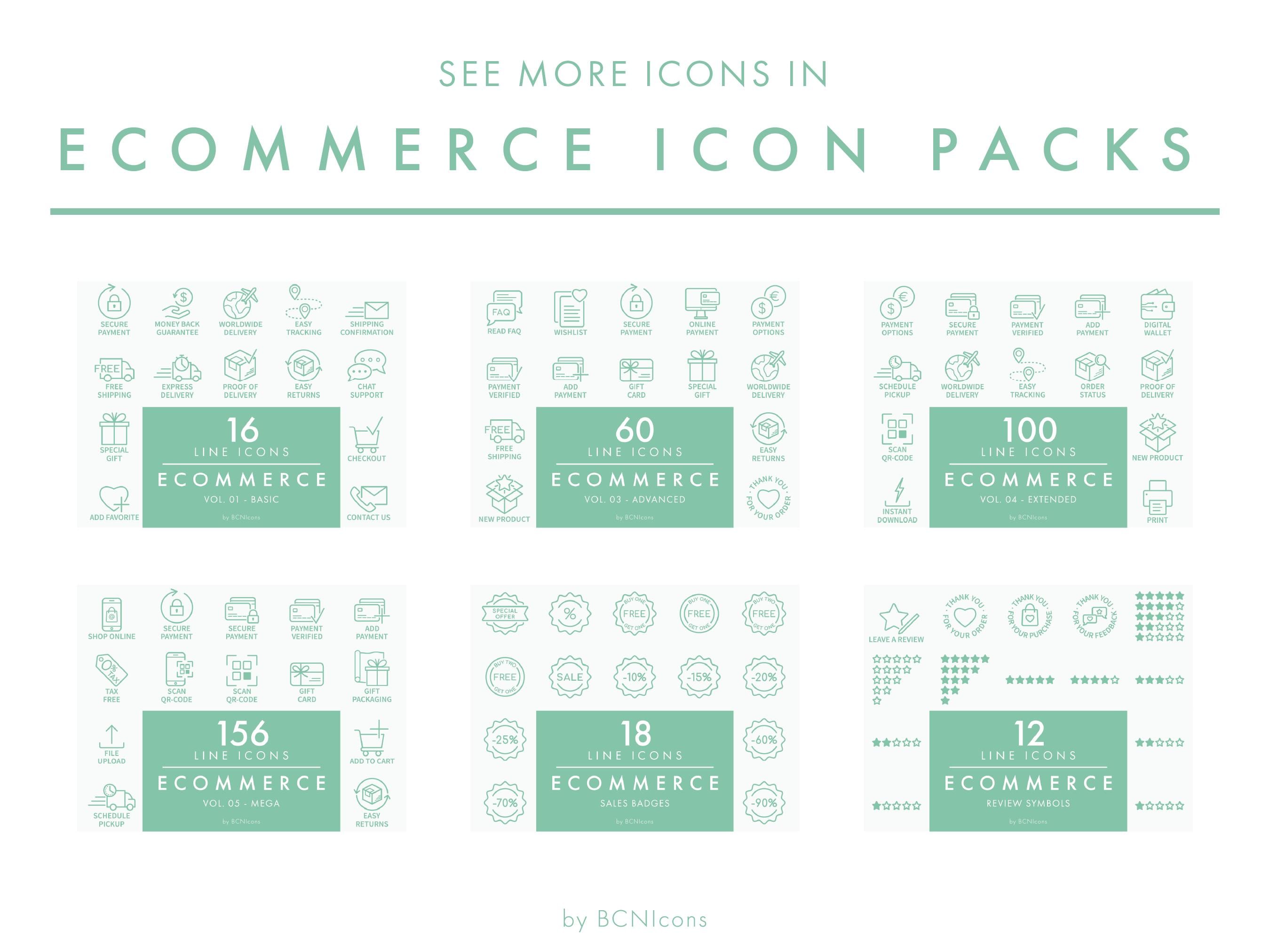 Ecommerce Symbols Vol. 02 Intermediate Icon Pack SVG, Minimalist ...