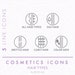 Hair Types Line Icons Pack SVG, Minimalist Cosmetics Symbols Bundle PNG ...