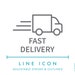 Fast Delivery Ecommerce Shipping Line Icon SVG, Minimalist Order ...