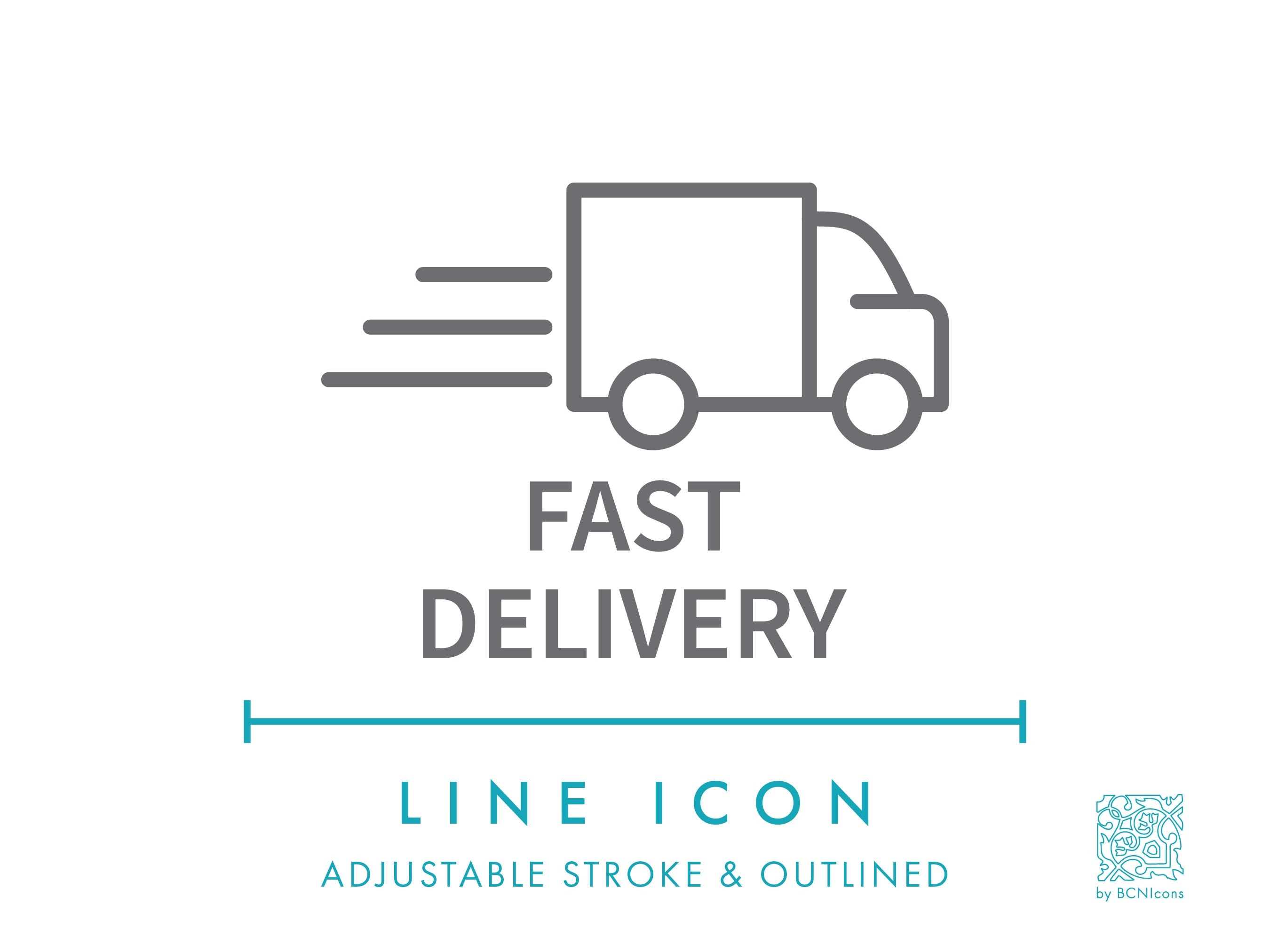 Fast Delivery Ecommerce Shipping Line Icon SVG, Minimalist Order ...