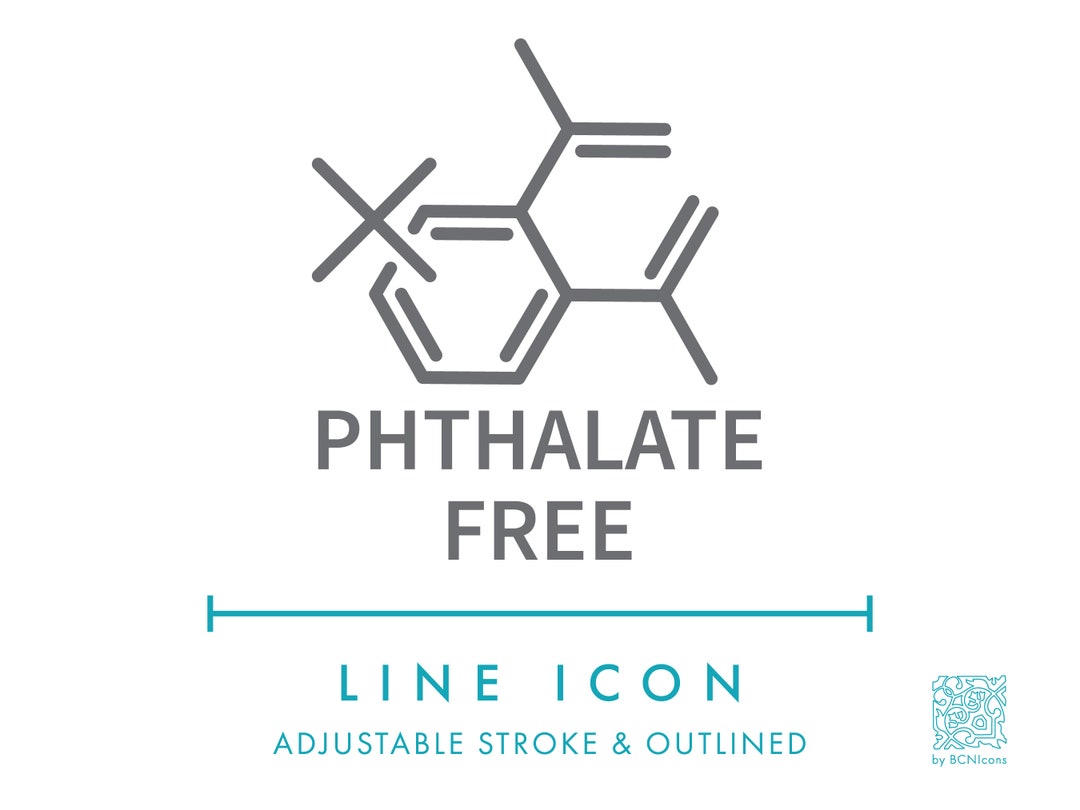 Phthalate Free Line Icon SVG, Minimalist Natural Cosmetics Packaging ...