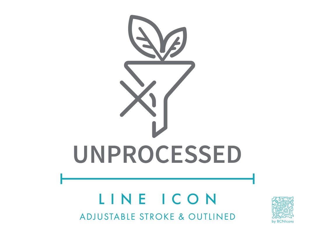 Unprocessed Ingredients Line Icon SVG, Natural Bio Raw Food and ...