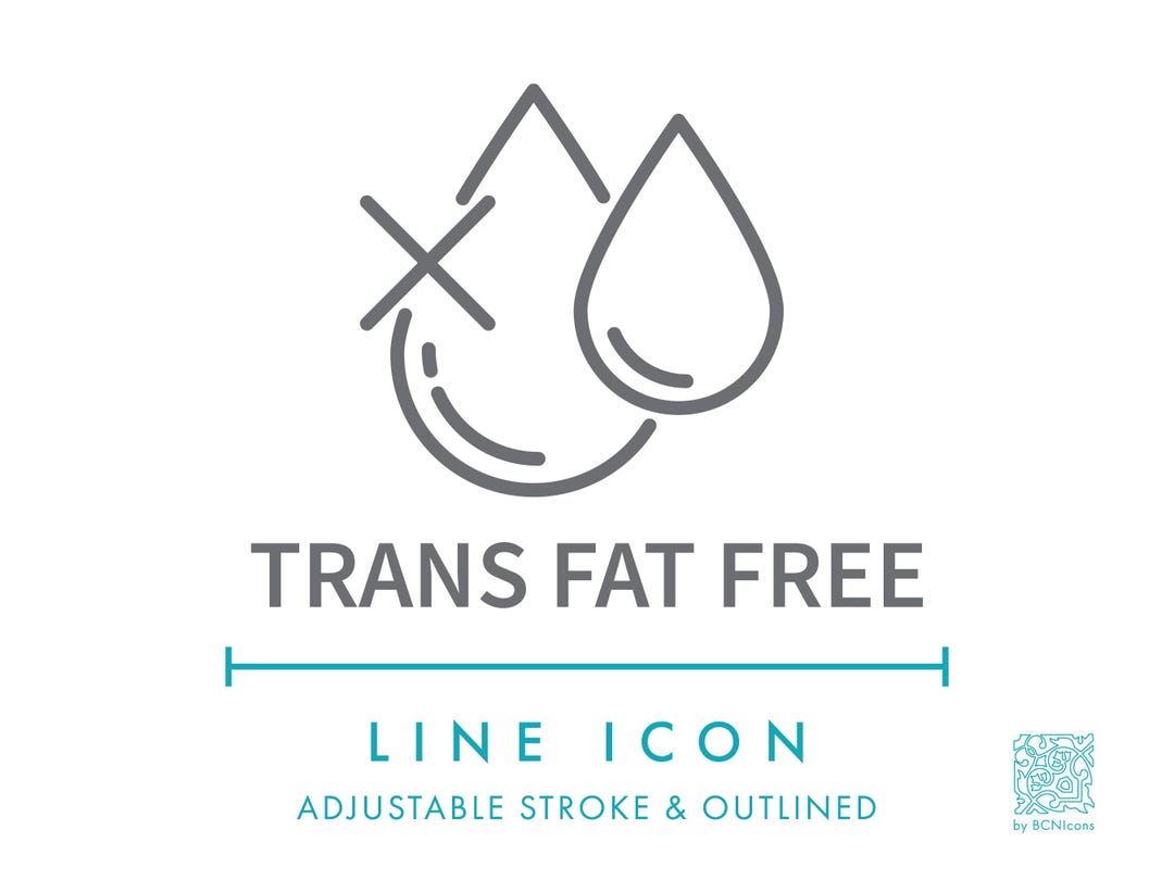 Trans Fat Free Line Symbol SVG, minimalistische Lebensmittel Allergene ...