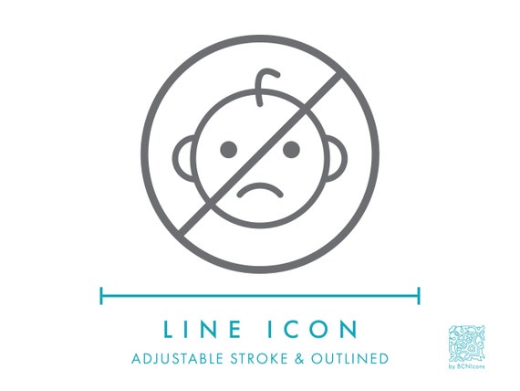 Keep Away From Children Line Icon SVG Minimalist Safety - Etsy