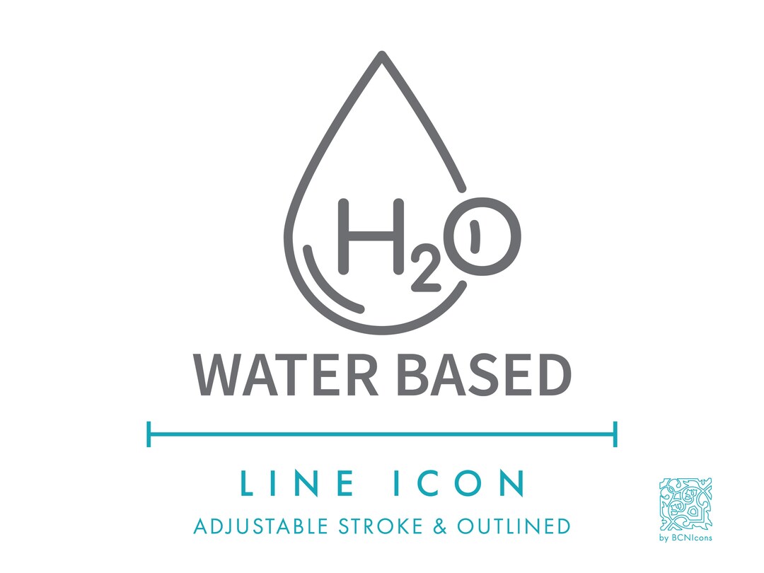 Water Based Line Icon SVG, Eco Friendly Product Packaging Icon PNG, Solvent Free Product ...