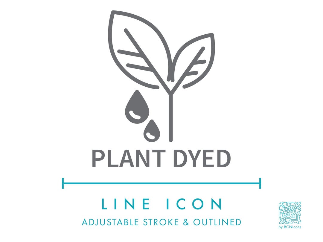 Plant Dyed Symbol Line Icon SVG, Minimalist Eco Friendly Natural ...
