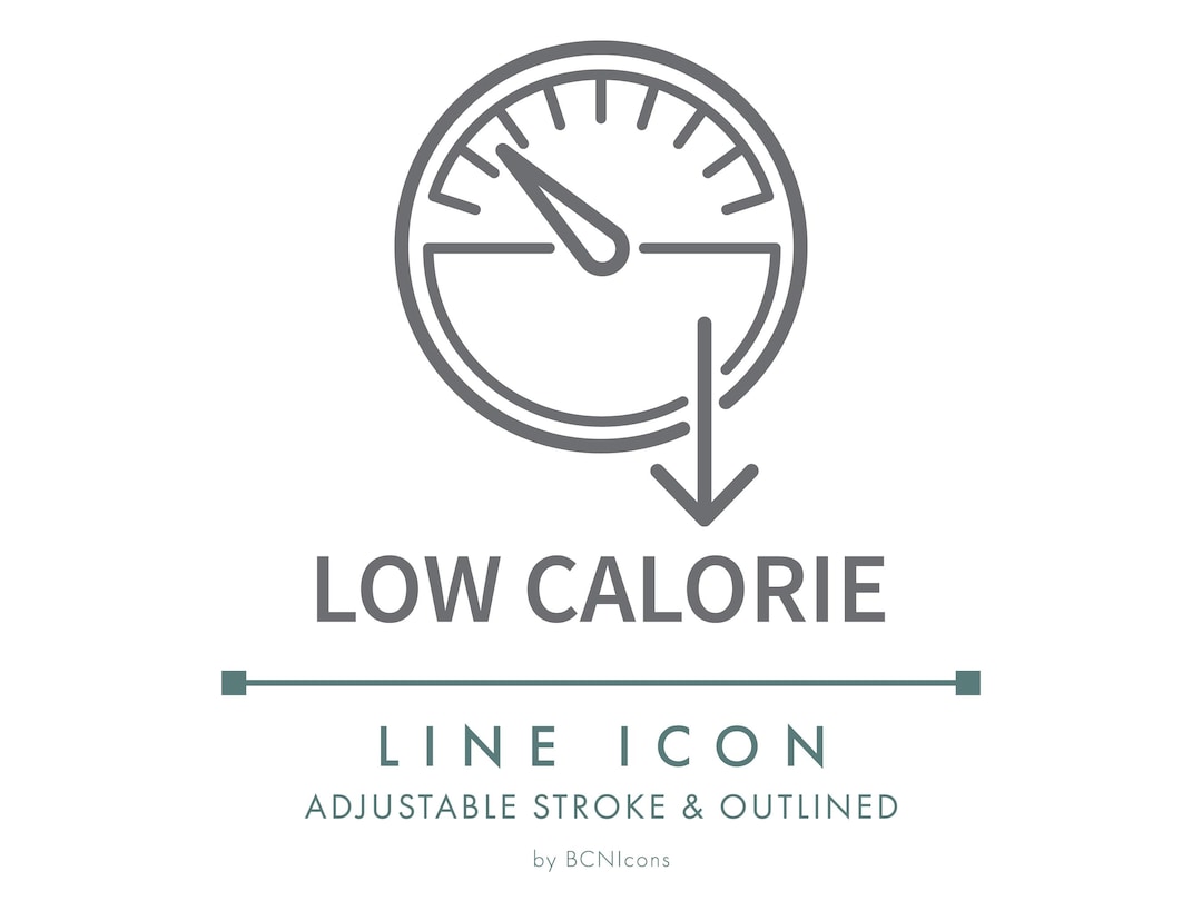 Low Calorie Line Icon SVG, Minimalist Low Calories Natural Diet Food ...