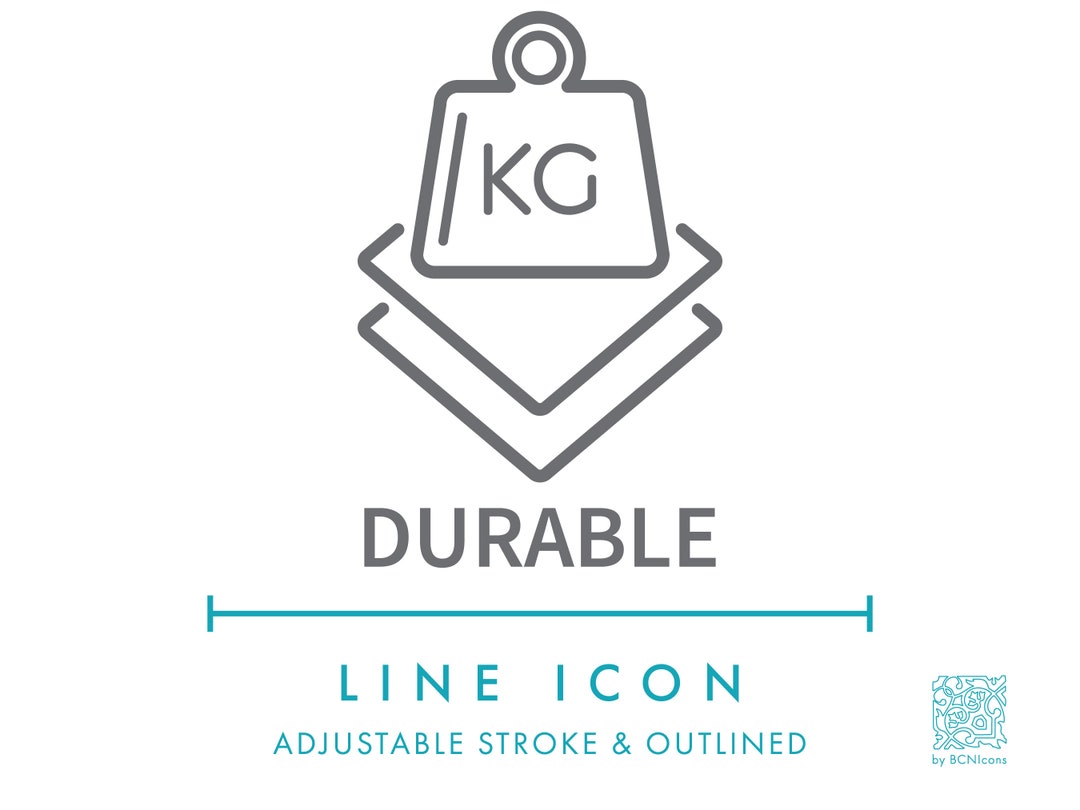 Durable Textile Material Line Icon SVG, Minimalist Resistant Strong ...