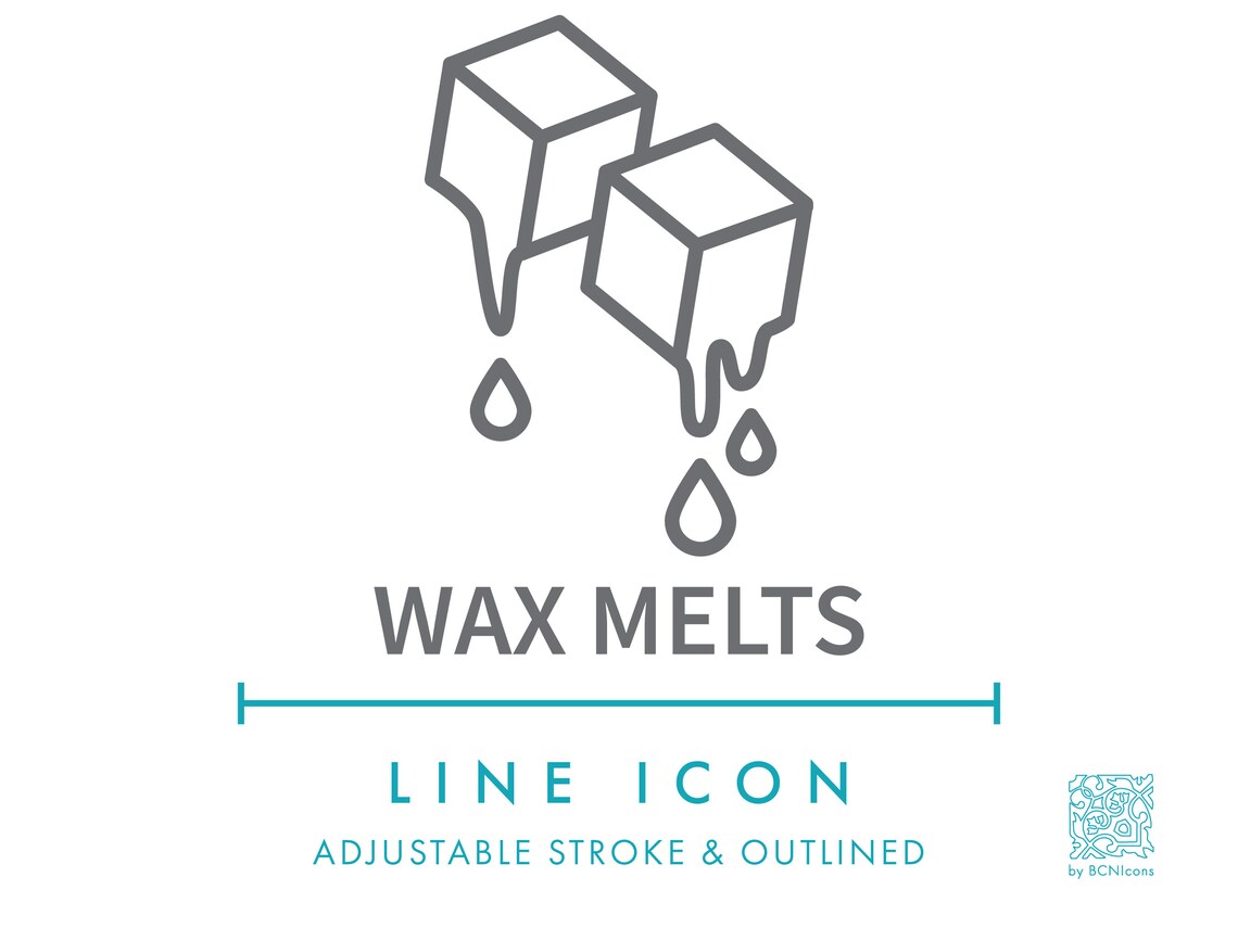 Wax Melts Line Icon SVG, Minimalist Wax Tarts Candle Packaging Clip Art ...