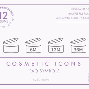 PAO SYMBOL Line Icons Pack Svg Minimalist Packaging Icon - Etsy