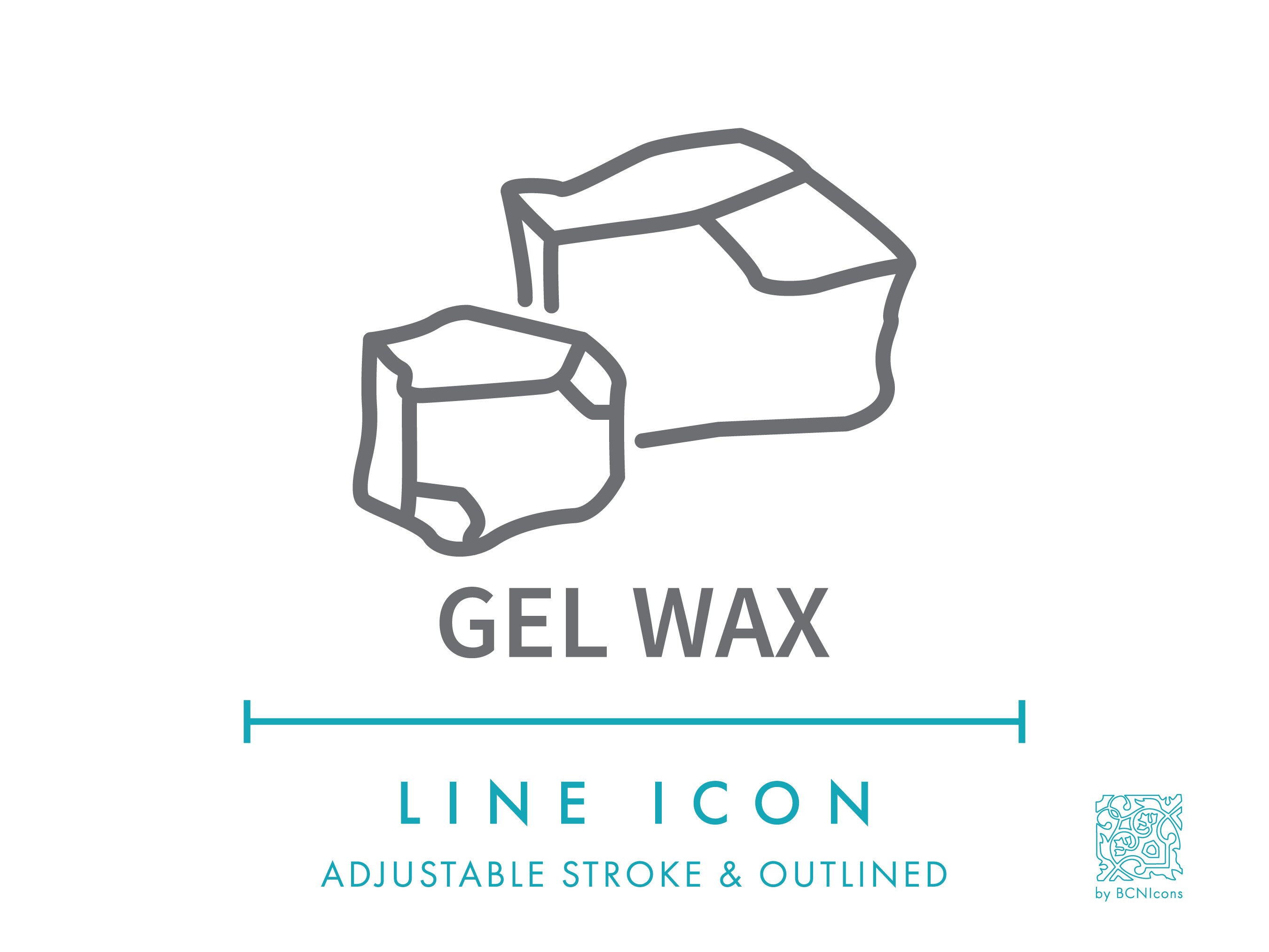 Gel Wax Candle Making Line Icon SVG, Minimalist Synthetic Wax Candle ...