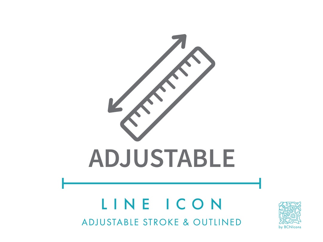 Adjustable Size Line Icon SVG, Minimalist Adjustable Hight Custom ...