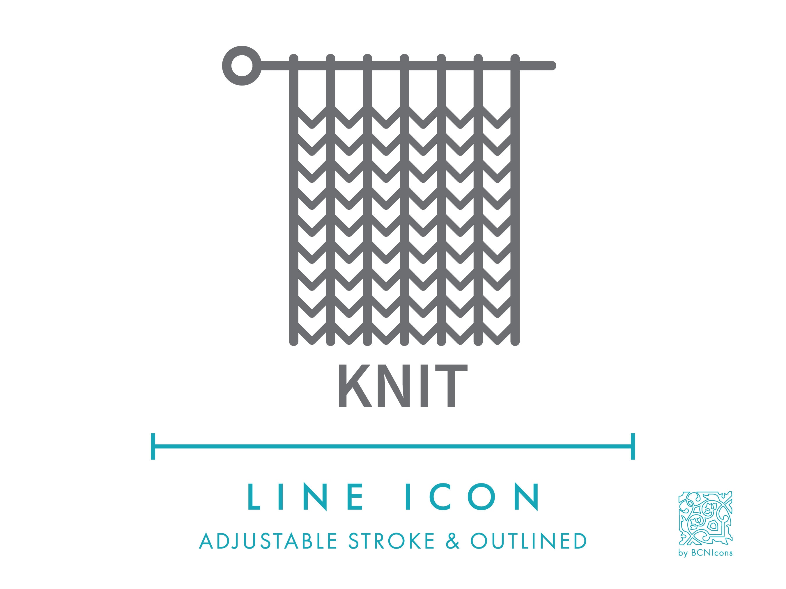 Knit Textile Sewing Line Icon SVG, Knitting Yarn Clothing Icon PNG ...