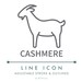 Cashmere Wool Textile Line Icon SVG, Minimalist Fabric Fiber Clipart ...