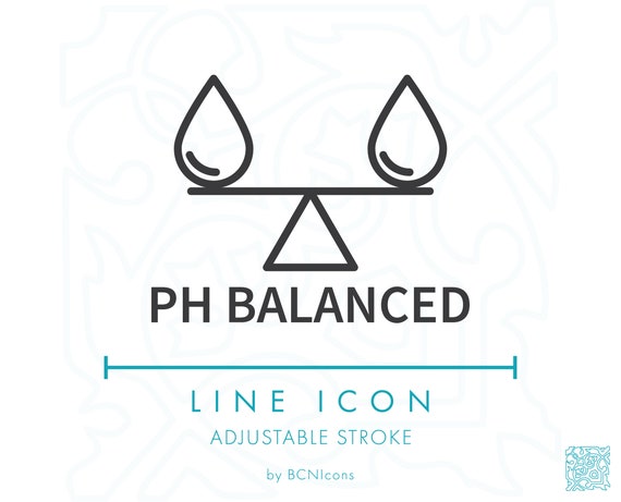 Ph Balanced Line Icon SVG Minimalist Neutral Ph Natural - Etsy