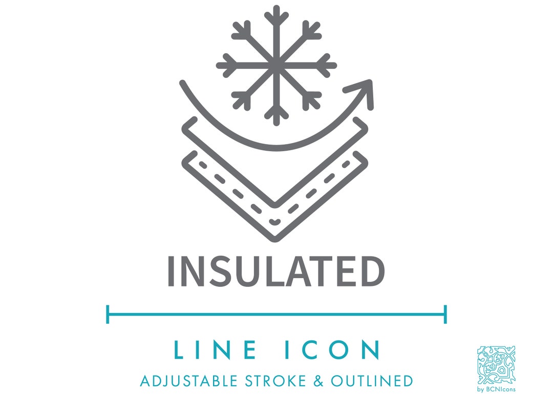 Insulated Textile Material Line Icon SVG, Minimalist Thermo Fiber ...
