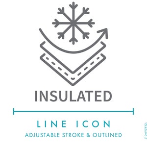 Insulated Textile Material Line Icon SVG, Minimalist Thermo Fiber ...