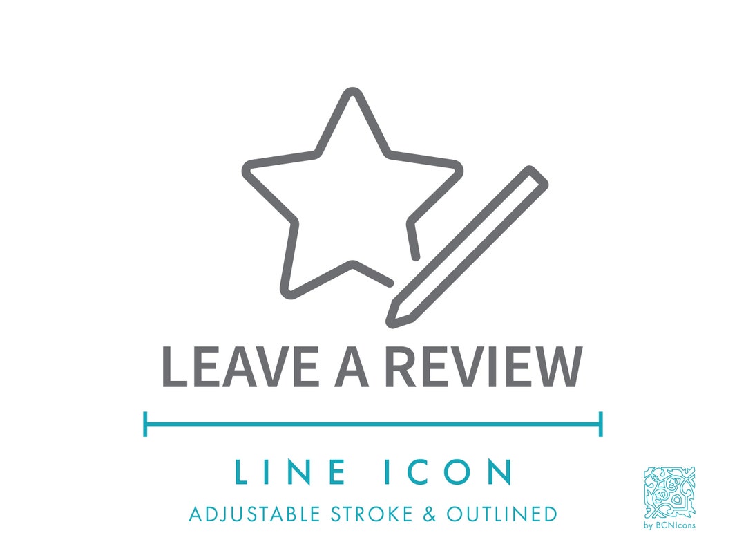 Leave A Review Ecommerce Line Icon SVG, Minimalist Online Store ...