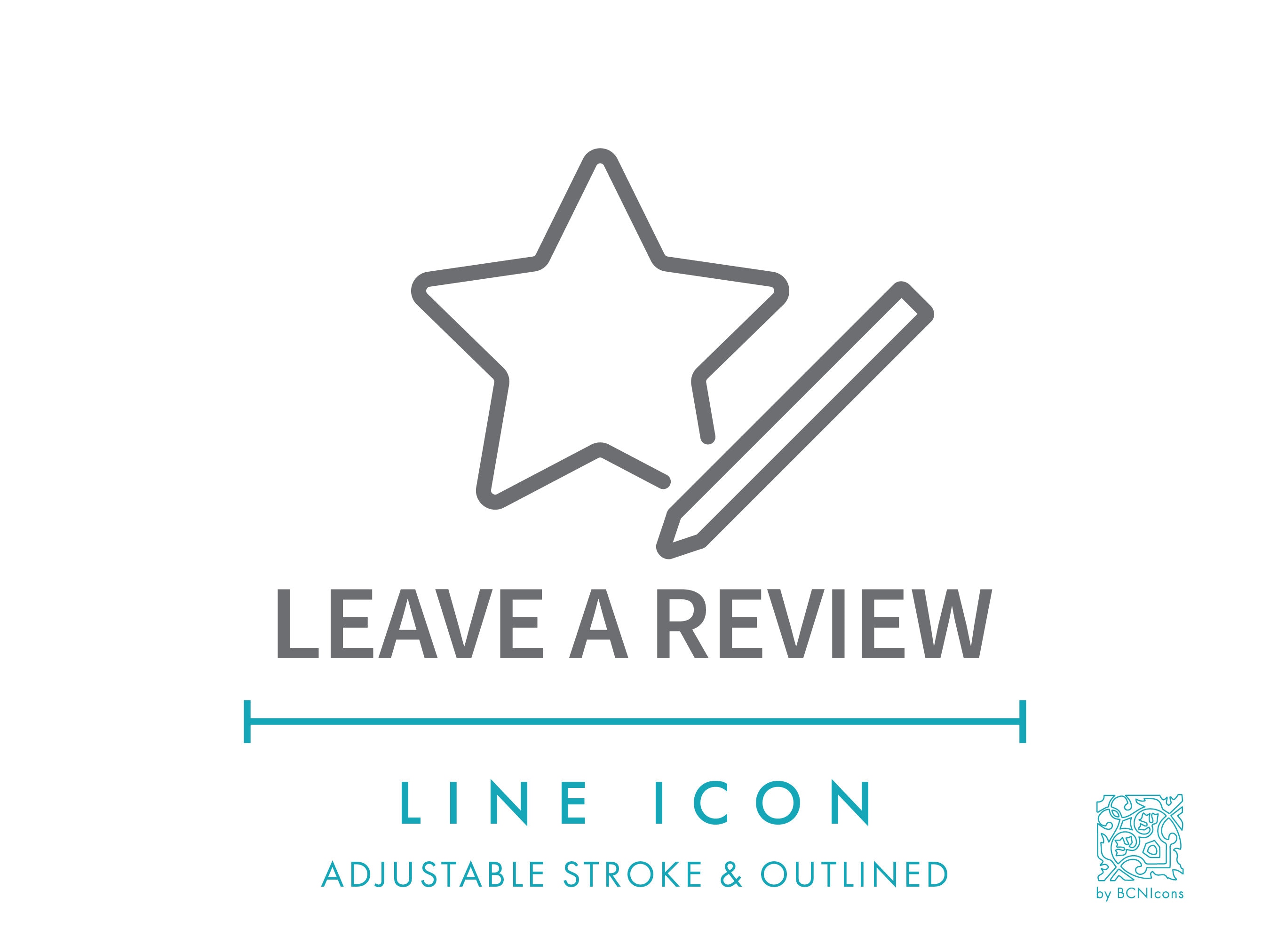 Leave A Review Ecommerce Line Icon SVG Minimalist Online - Etsy