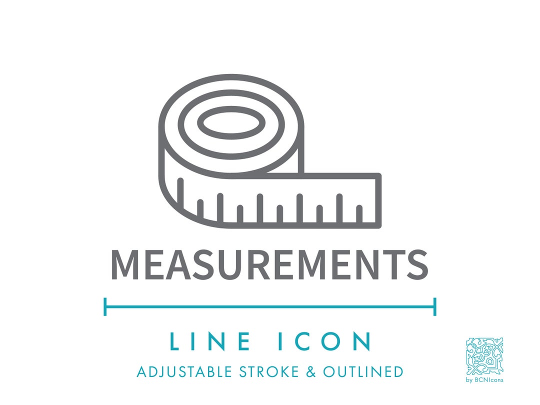Measurements Clothes Line Icon SVG, Minimalist Measuring Tape Symbol ...