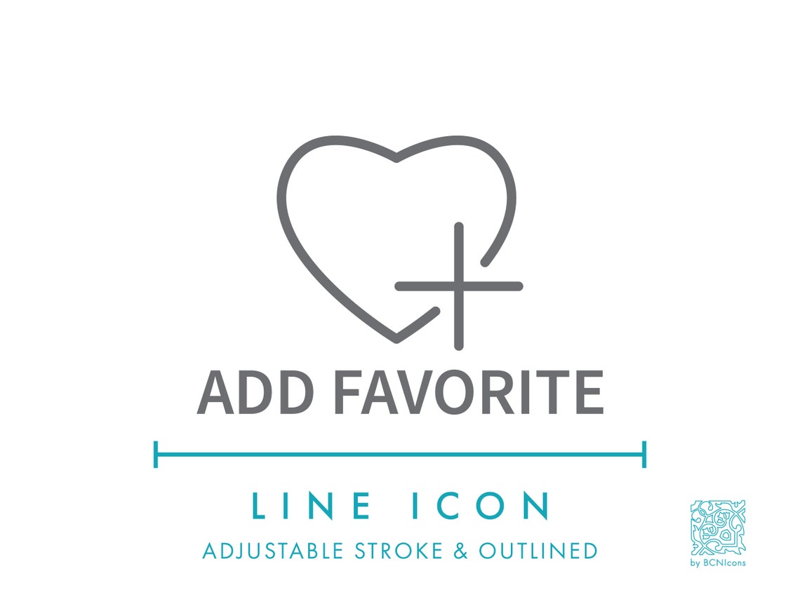 Add Favorite Ecommerce Line Icon SVG Minimalist Online Store - Etsy