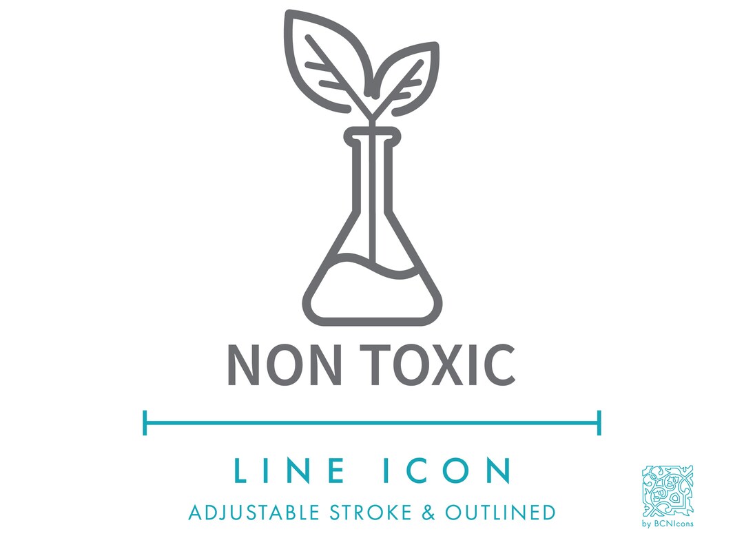 Non Toxic Line Icon SVG, Toxin Free Eco Friendly Natural Food ...