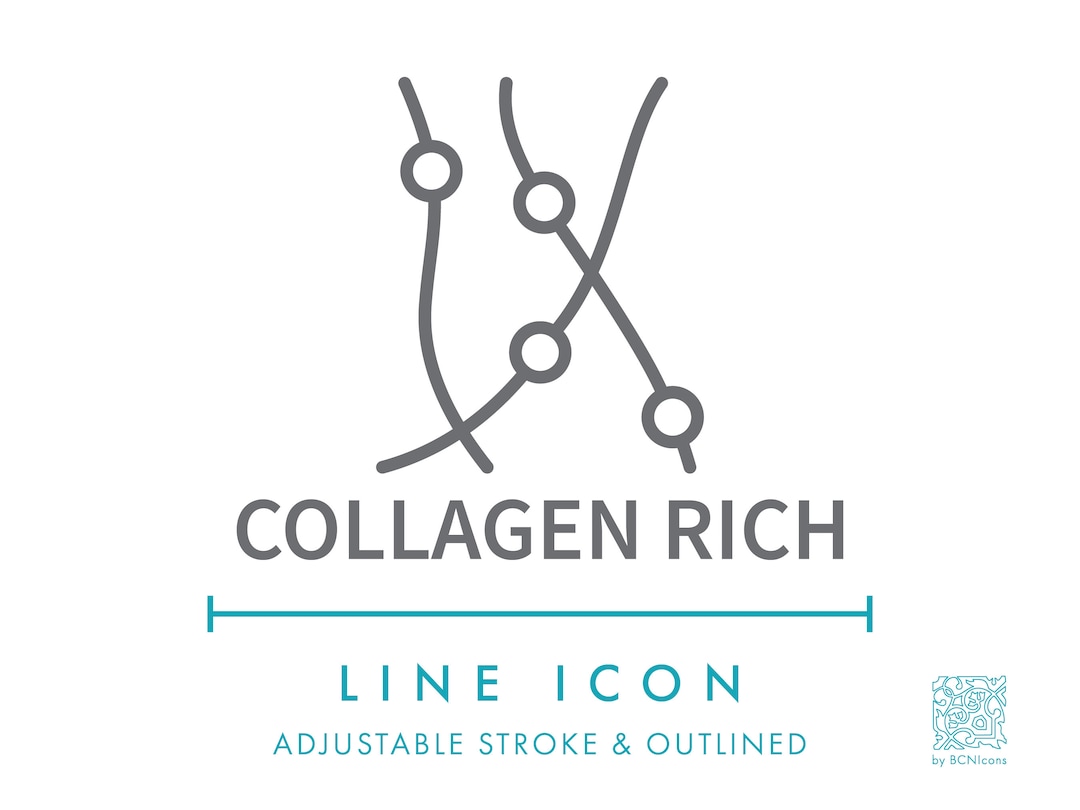 Collagen Rich Line Icon SVG, Minimalist High Protein Nutrition Food ...