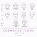 Skin Types Line Icons Pack SVG, Minimalist Cosmetics Symbols Bundle PNG ...