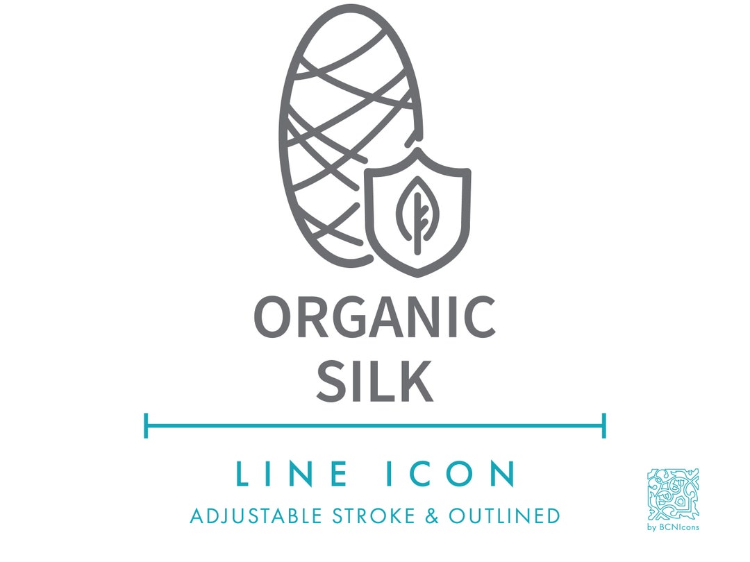 Organic Silk Textile Line Icon SVG, Minimalist Eco Friendly Fabric ...
