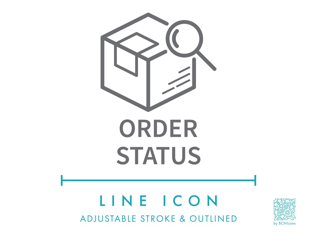 Order Status Ecommerce Shipping Line Icon SVG, Minimalist Order ...