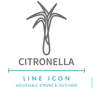 Citronella Fragrance Candle Making Line Icon SVG, Lemongrass Scent Wax ...