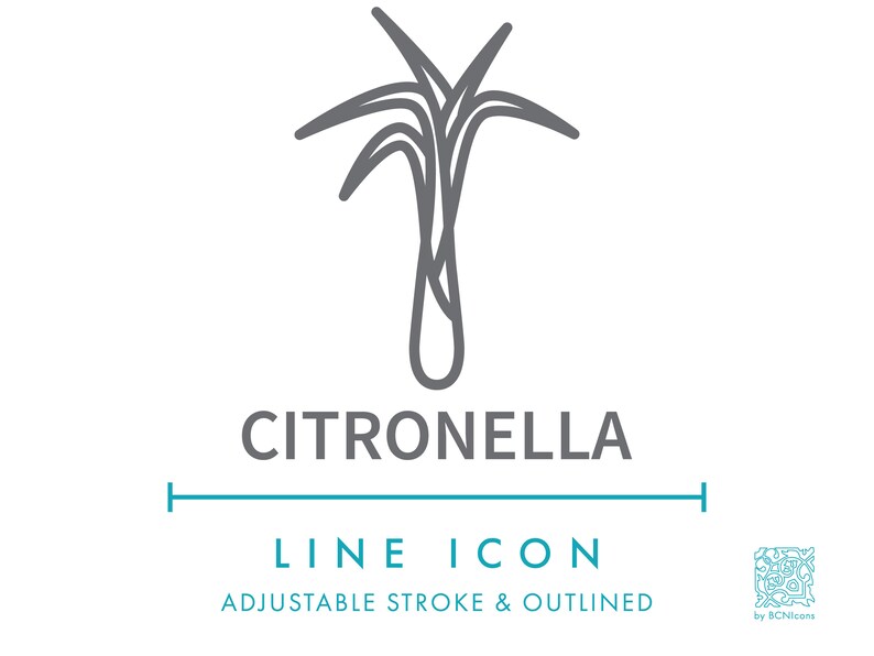Citronella Fragrance Candle Making Line Icon SVG, Lemongrass Scent Wax ...
