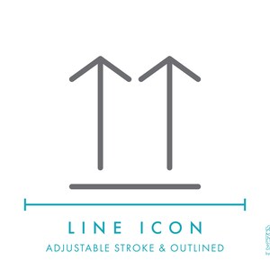 This Side up Shipping Ecommerce Line Icon SVG, Minimalist Online Shop ...