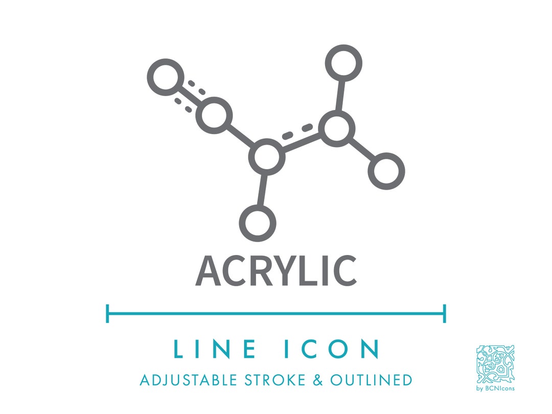 Acrylic Fiber Material Line Icon SVG, Minimalist Synthetic Fiber ...